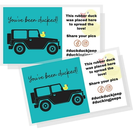 You've Been Ducked Card | 50 Pack | Duck Duck Ducking Game Card | Teal ...