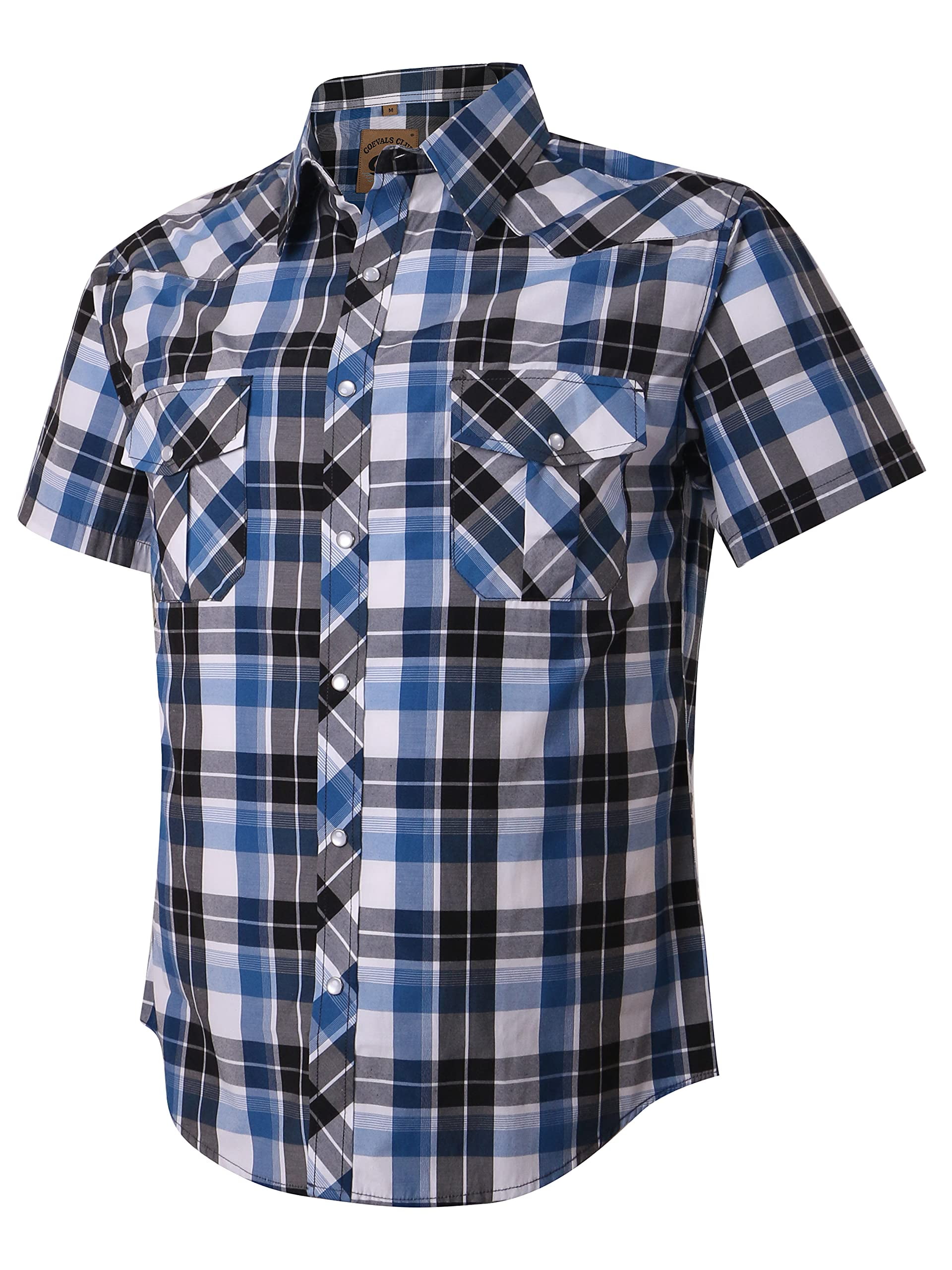 Camisa COEVALS CLUB para hombre, estilo western a cuadros, con botones ...
