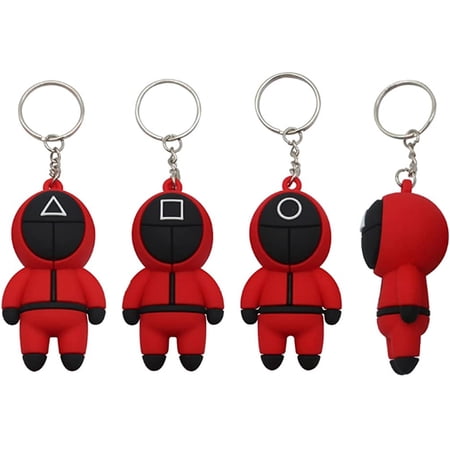 DDer Squidd Game Mask Sodier Boss Keychain-Square Mask Sodier,6x3.5x0.5 ...
