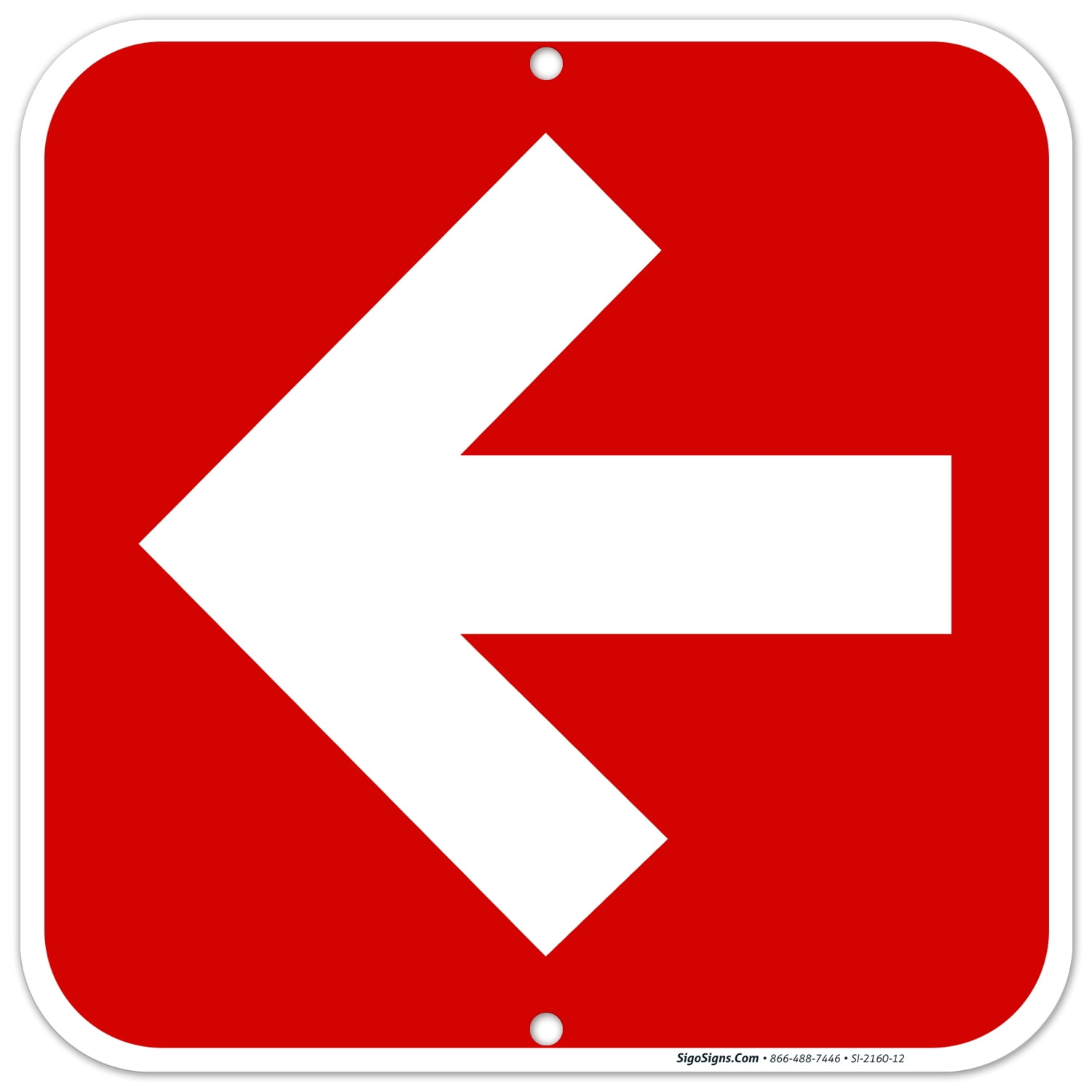 Left Arrow Sign, 12x12 Aluminum - Walmart.com