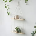 Avtoify Woven Hanger Plant Hanger Shelf Floating Plant Shelf Indoor ...