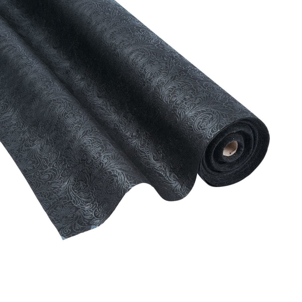 Black Embossed Floral Gossamer 3Ftx50Ft - Party Decor - 1 Piece ...