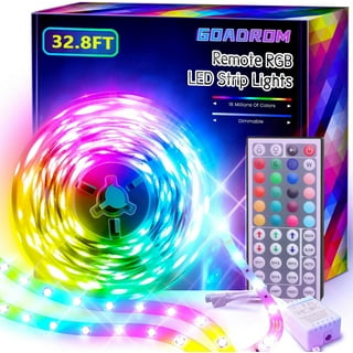 AuraLED Remote-Controlled 6.5’ Trimmable RGB LED Strip Light - Walmart.com