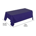 72x54in Plain Color Table Cover Large Plastic RecUpgrade Table Cover ...