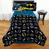 DC Comics Batman Bedding Bed in a Bag with Bonus Tote Set Twin, 5 Piece ...
