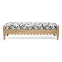 Pemberly Row Contemporary Accent Cream Leopard Jacquard Bench - Walmart.com