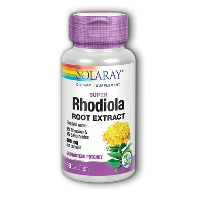 Solaray Super Rhodiola Root Extract 500mg | Herbal Adaptogen for ...