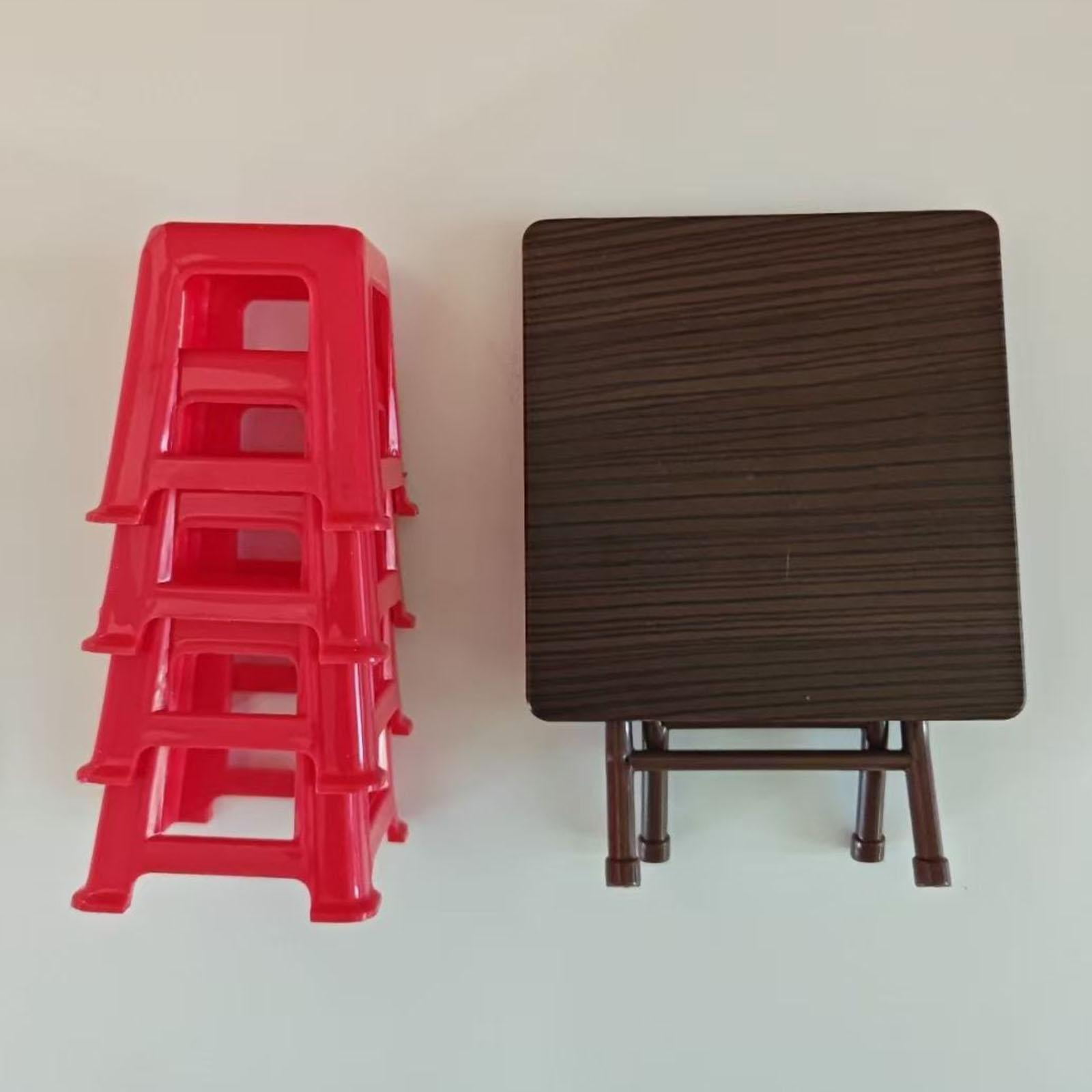 Mesa de muebles en miniatura para escritorio, modelo de casa de muñecas ...