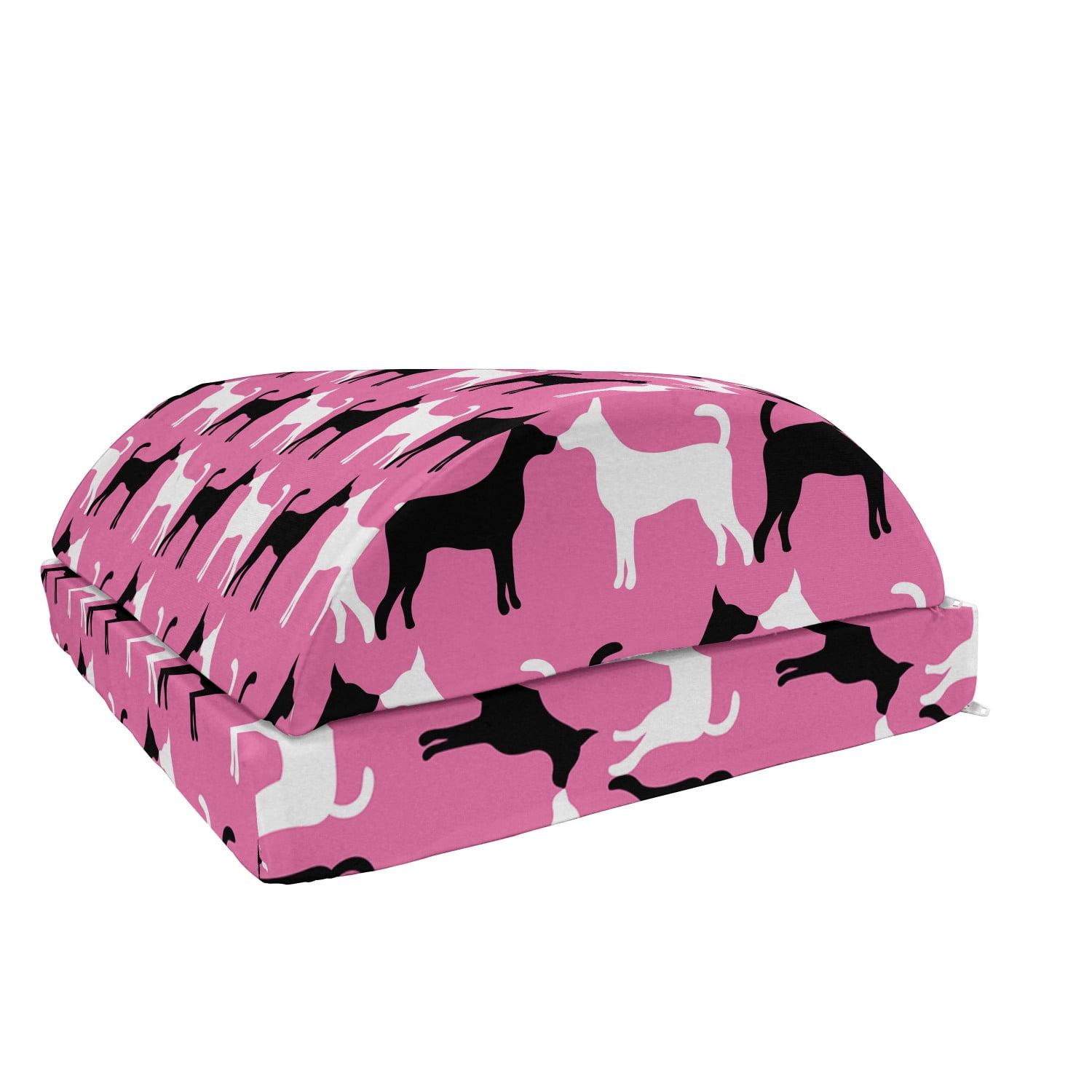 Animal Foot Rest, Couple Dog Silhouettes Kissing Romantic Love Theme ...