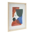 Creative Co-Op Abstract Geometric Print with Solid Wood Frame and Glass ...