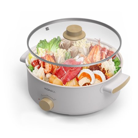 QUETO White (3.5L) - Electric Hot Pot Household Multifunctional ...