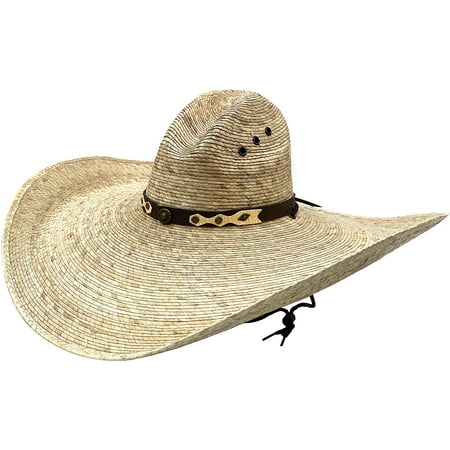 F1085 veeki Large Real Straw Cowboy Gaucho Ranch Hat Mexican Sombrero ...