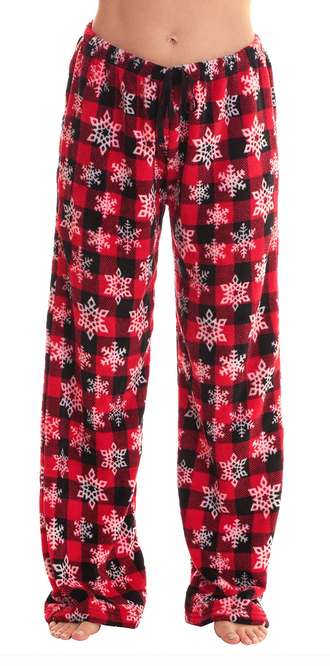 Just Love Fleece Pajama Pants for Women Sleepwear PJs (Buffalo Plaid ...