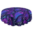 Classic Style Vintage Paisley Round Tablecloth 60 Inch Diameter Floral ...