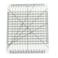 Slotted Quilting Ruler Square Acrylic Fabric Cutting Clear Mark Non ...