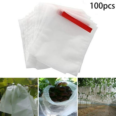 100Pcs/set Grape Protection Bags For Fruit Grapes Mesh Bag Against ...