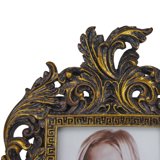 DecMode 4" x 6" Handmade Intricate Carved Brass Scroll Photo Frame (3 ...