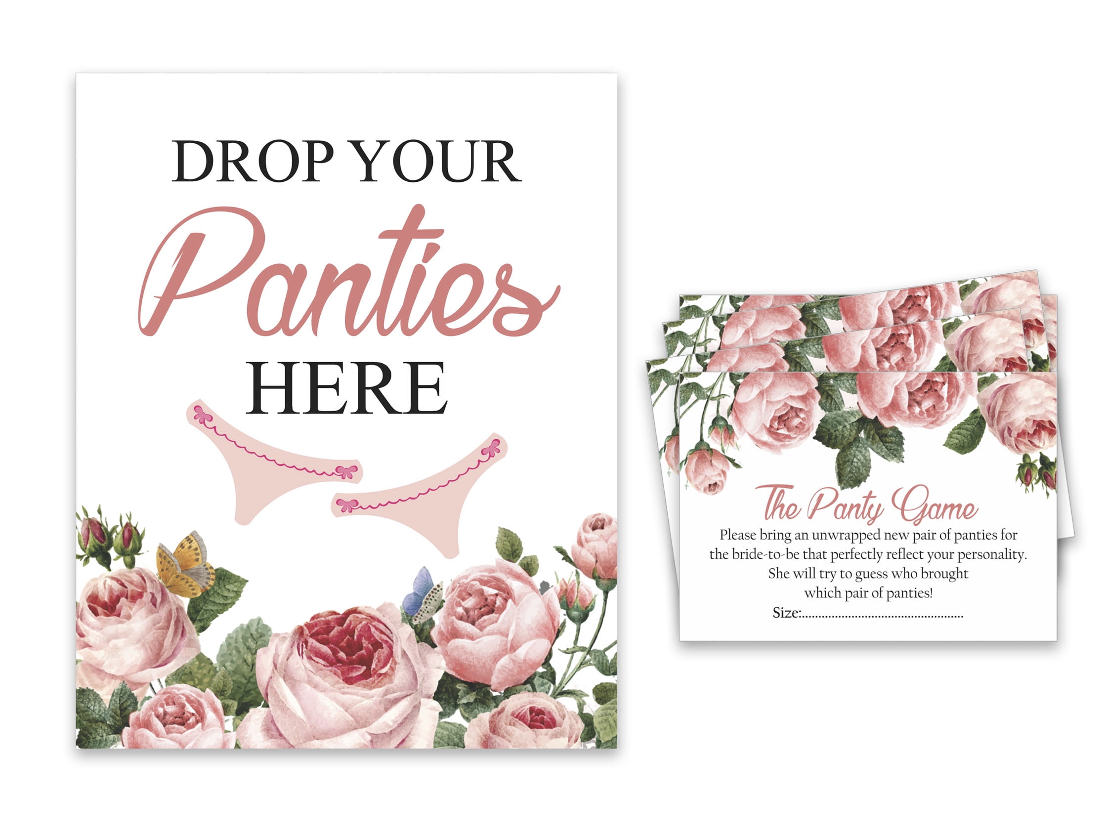 The Panty Game Peonies PP1 Printable Wedding Shower Games Drop your ...