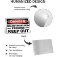 Danger Unauthorized Persons Sign 8"x12" - Aluminum Tin Warning for Home ...