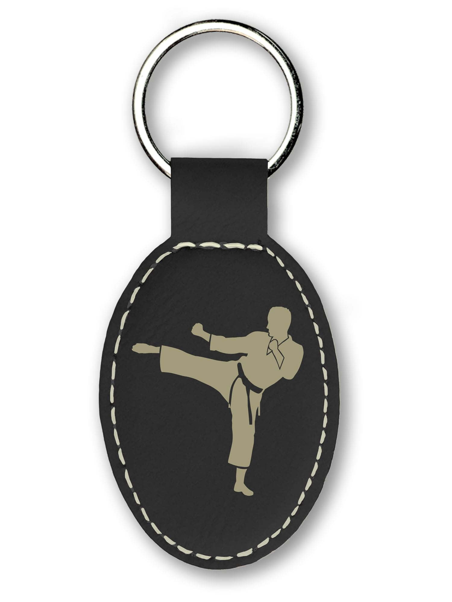 Keychain - Karate Man (Black) - Walmart.com