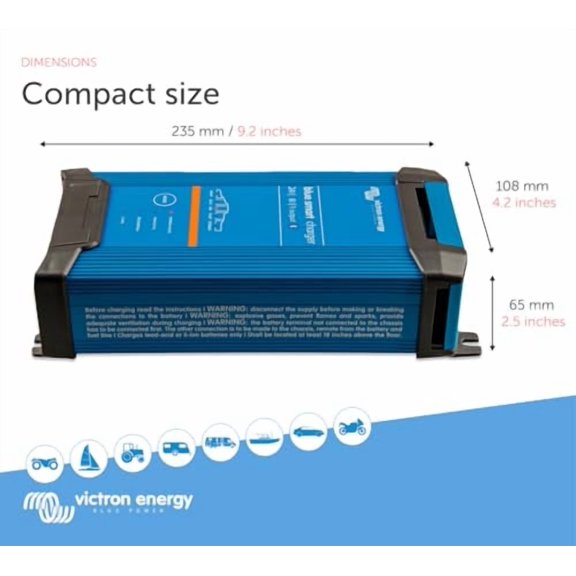 Victron Energy Blue Smart IP65 Smart Car Battery Charger 12V 7A ...
