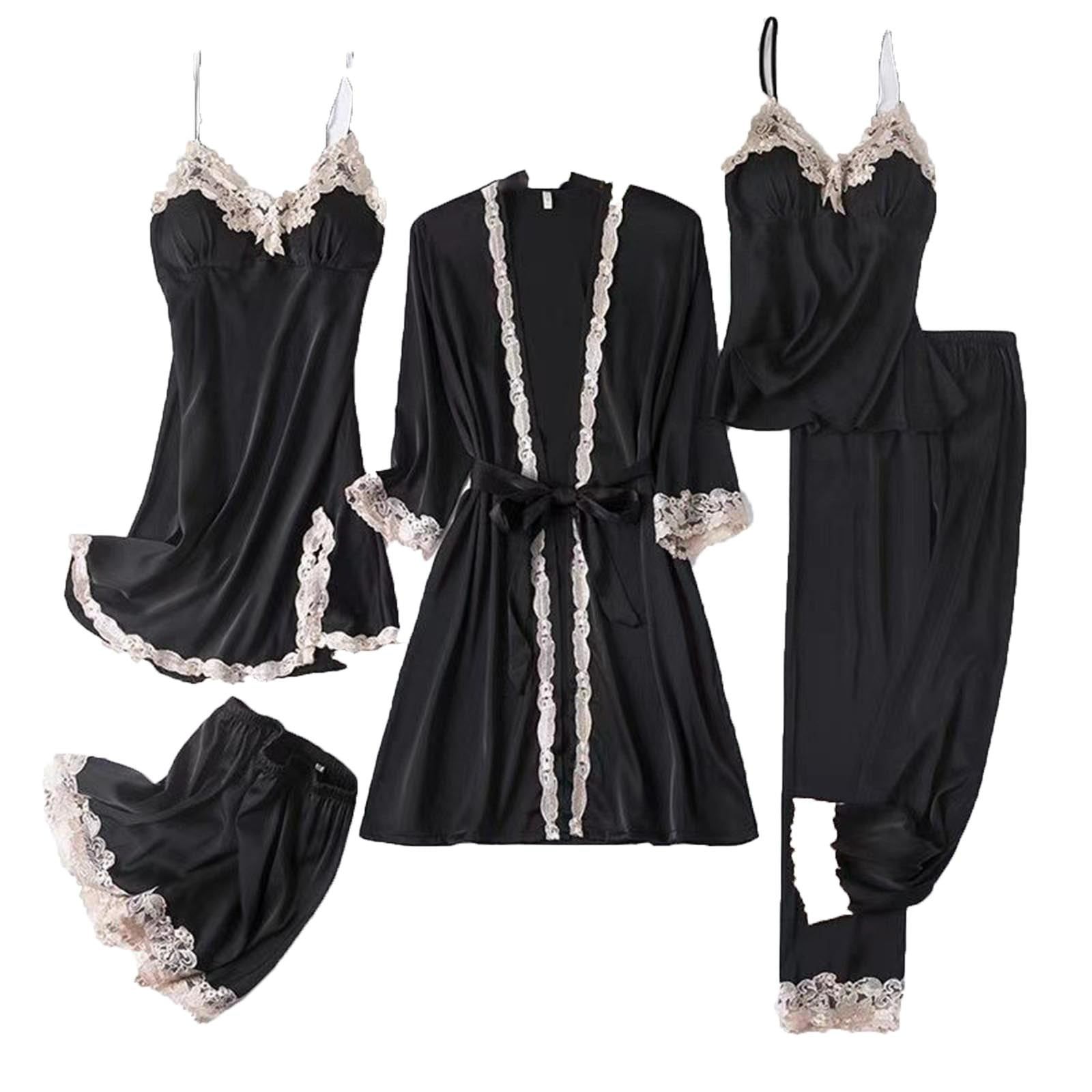 Click here for Hujlwoi 5 Piece Pajama Sets Women 2025 Lace Trim P... prices