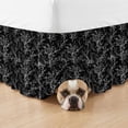 Black Art Bed Skirt Bed Skirts Queen Size 18 Inch Drop, White Tree ...