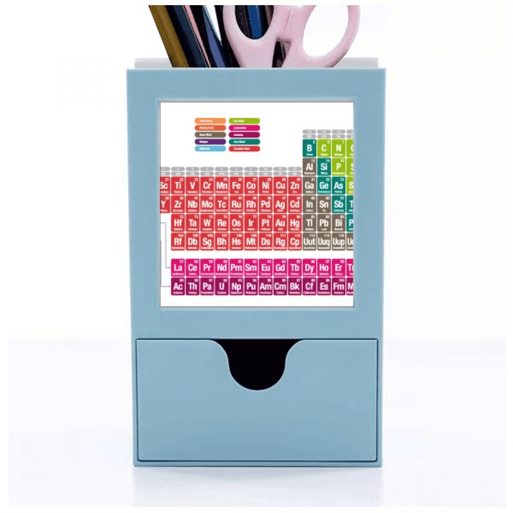 Cute Succinct Color Chestry Periodic Table Desk Supplies Organizer Pen ...
