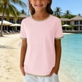 Boys Solid Round Neck Short Sleeve Shirt Crew Neck Color Design ...