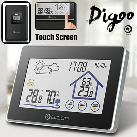 DG-TH8380 Wireless Weather Station，LCD Touch Screen，Thermometer ...
