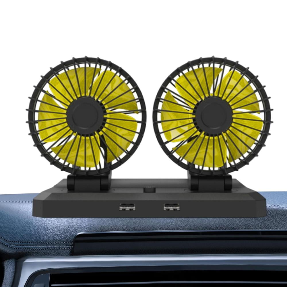 Portable Vehicle Fan | Cooling Air Fan Powerful Dashboard Electric Dual ...