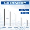 5 Sizes Hardware Nails Assortment Kit, Common Nails for Picture Hanging ...