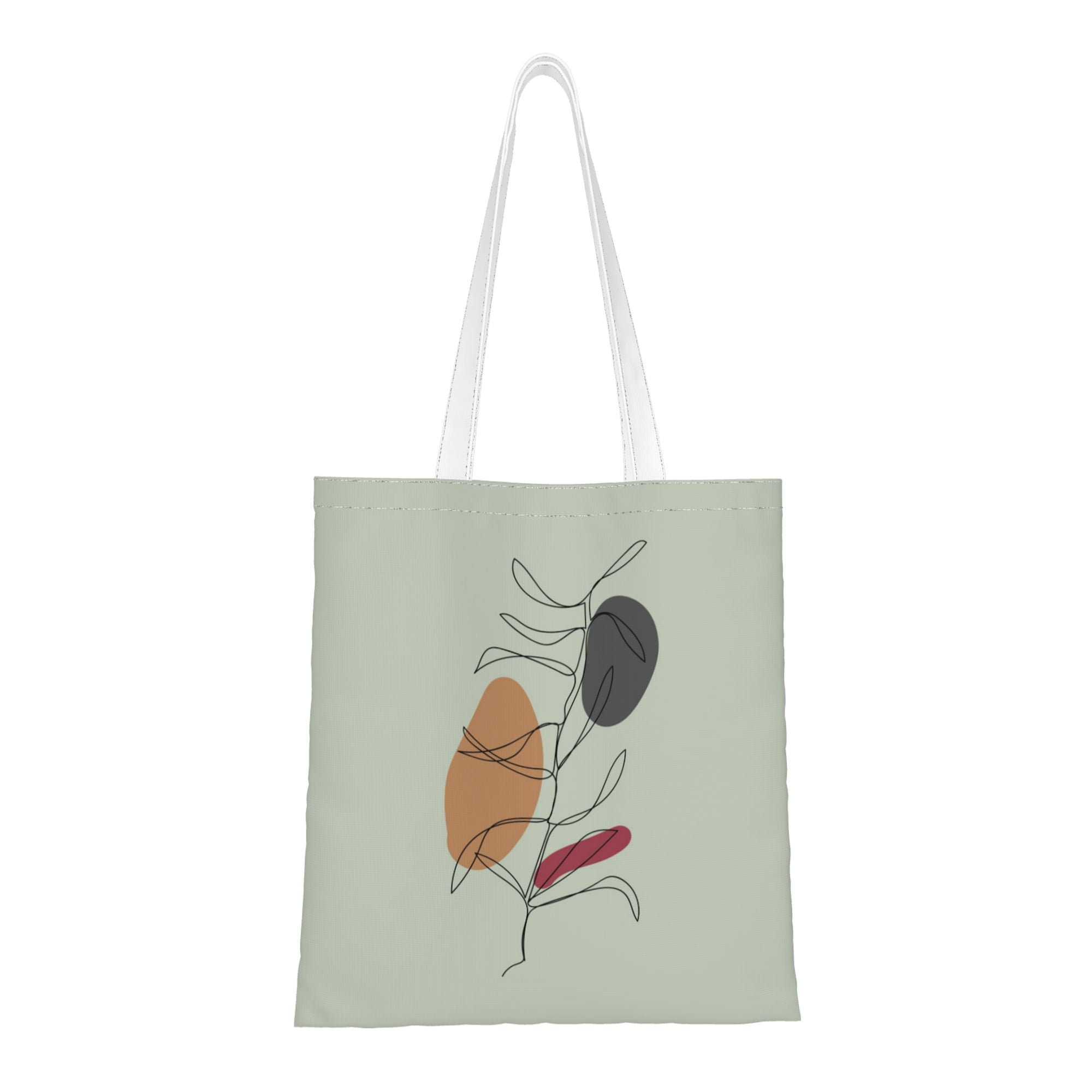 DouZhe Reusable Grocery Bags, Boho Leaves Plant Drawing Lightweight ...