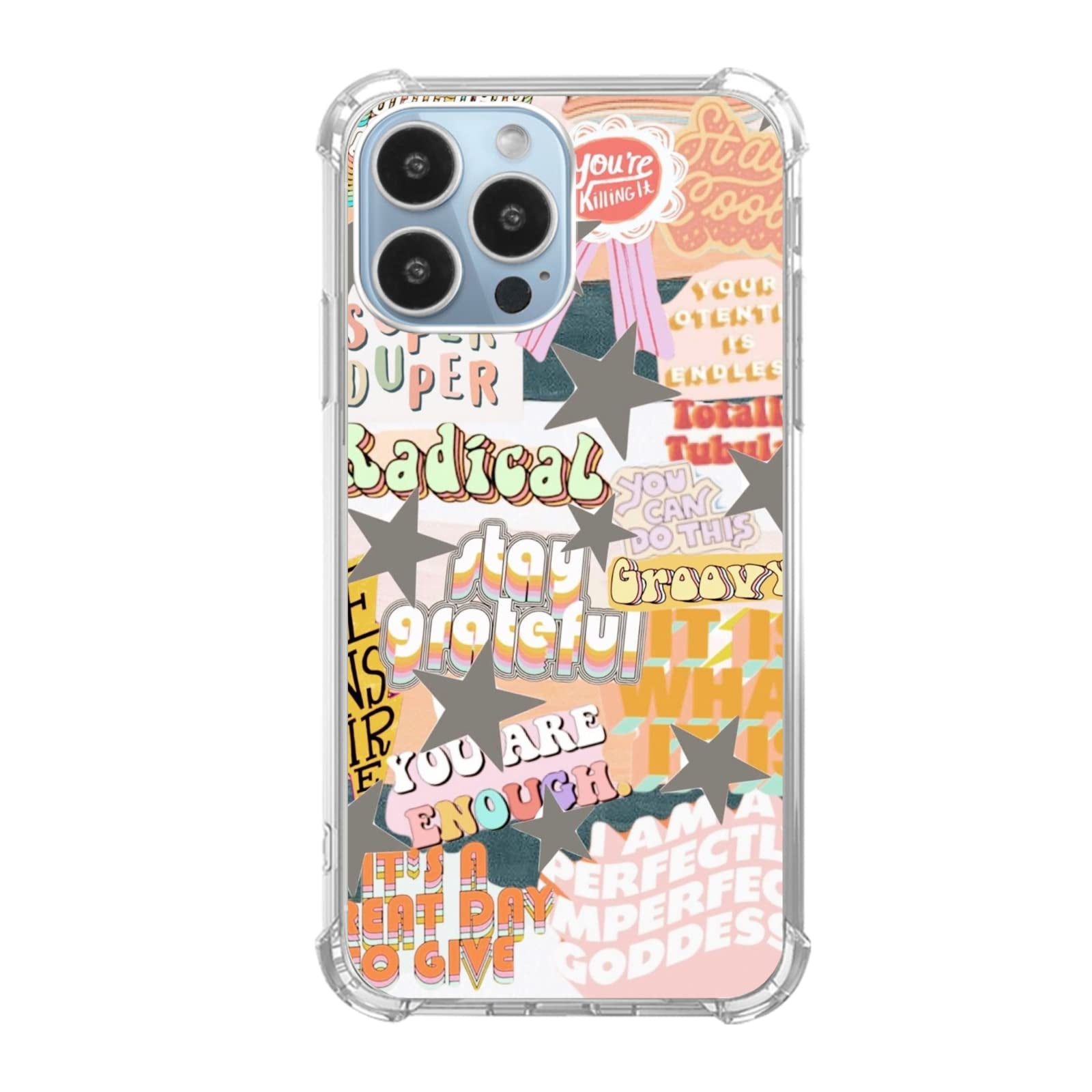 Beige Collage Case for iPhone 13 Pro,Aesthetic Art Design TPU Bumper Cover Case - Walmart.com