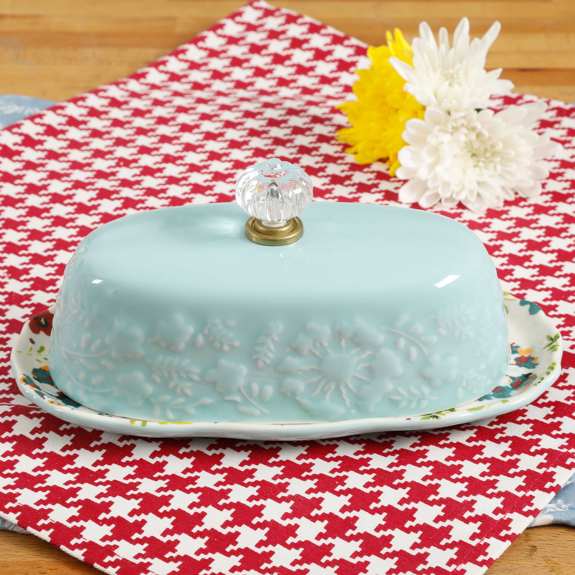 The Pioneer Woman Kari 8-Inch Butter Dish - Walmart.com