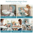 Free Shipping! Sejoy 4 Wheels Baby High Chair for Toddlers, Foldable ...