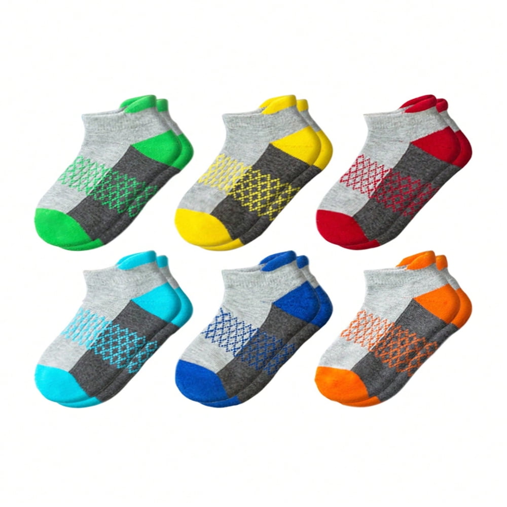 Click here for Ousitaid 6 Pairs Ankle Athletic Boy Sock Half Cush... prices