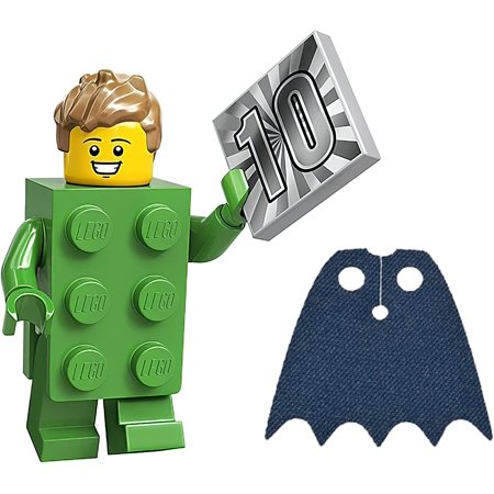 LEGO Minifigures Series 20 - Green Brick Costume with Bonus Blue Cape ...