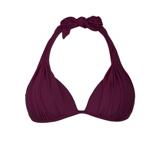 Hilor Women's Triangle Bikini Top Halter Bathing Suit Tops - Walmart.com