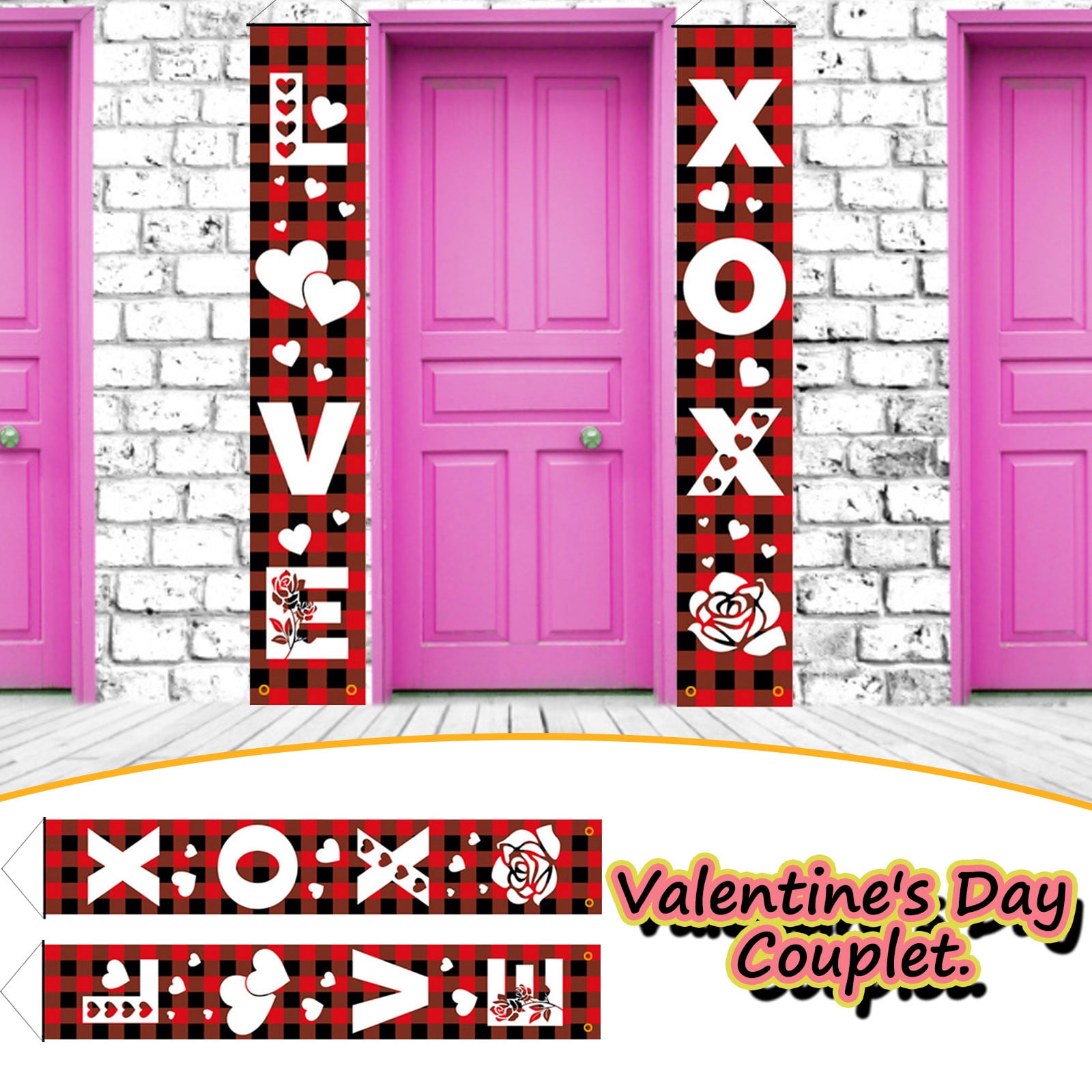 Click here for Rkstn Home Decor Valentines Day Banner Porch Sign... prices