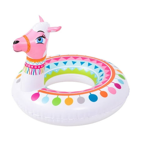 21.5" Inflatable Bohemian Alpaca Children's Swimming Pool Inner Tube ...
