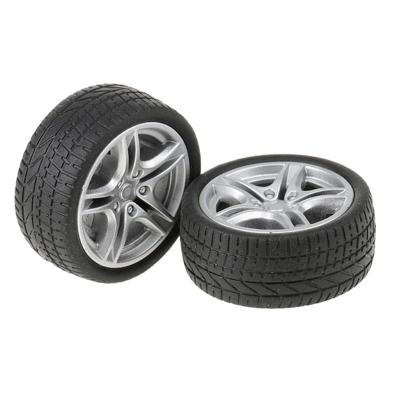 2 Pieces 48mm Rubber Wheels Tyre Car Truck Model Toys Wheels for Truck ...