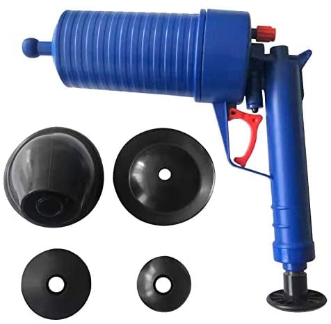 Toilet Unblocker With 4 Suction Cups, High Pressure Drain Pipe Clogged ...