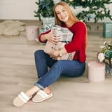 Ecetana Women's Cozy Slippers, Fuzzy House Shoes with Memory Foam, Indoor Outdoor Use - Walmart.com