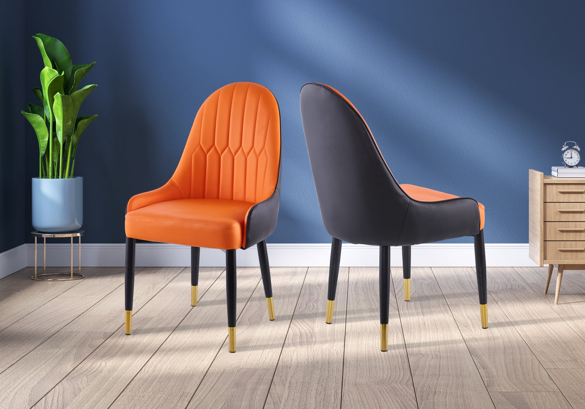 Artlia Modern Leather Dining Chair Set Of 2 Upholstered Accent Dining artlia-modern-leather-dining-chair-set-of-2-upholstered-accent-dining