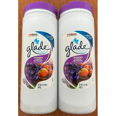 Glade Carpet and Room Powder, Lavender and Peach Blossom, 32-Ounce, 2 ...