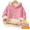 Byoo Little Girls Heart Printed Hoodie Sweatshirt Sweet Soft Cozy Long ...