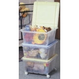 Three Stackable See Through Storage Bins with hinged lids - Walmart.com