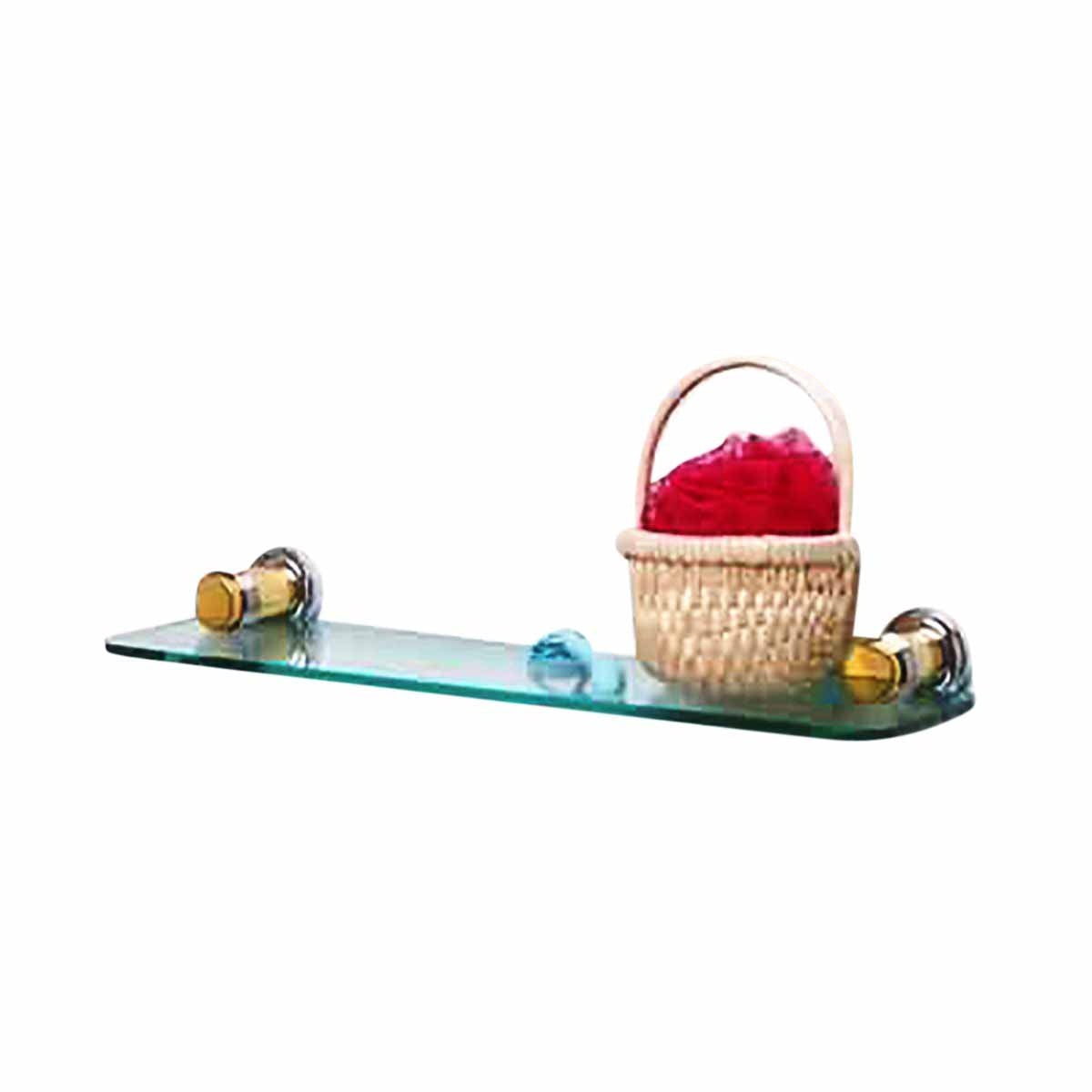 Floating Glass Shelf Kit 19" Solid Brass Brackets | Renovator's Supply ...