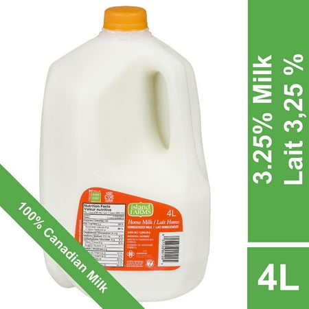 Island Farms Homogenized 3.25% Milk, 4 L Jug - Walmart.ca